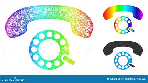 Rainbow Hatched Gradient Pulse Dialing Icon Stock Vector Illustration Of Connecting Dialing