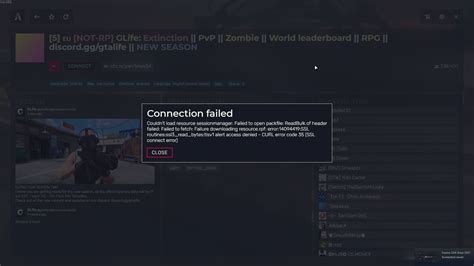 Connecting Server Problem Fivem Client Support Cfxre Community