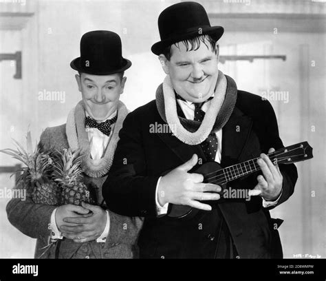 Oliver Hardy And Stan Laurel In Sons Of The Desert Black And White