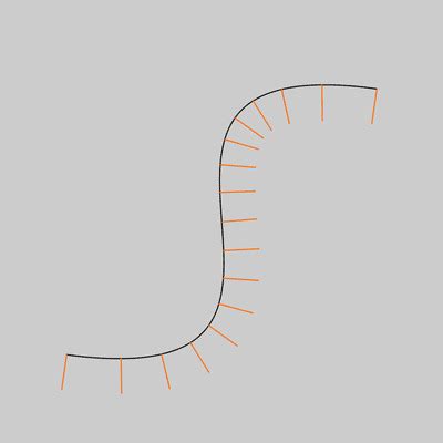 Processing bezierTangent 用法及代码示例 纯净天空