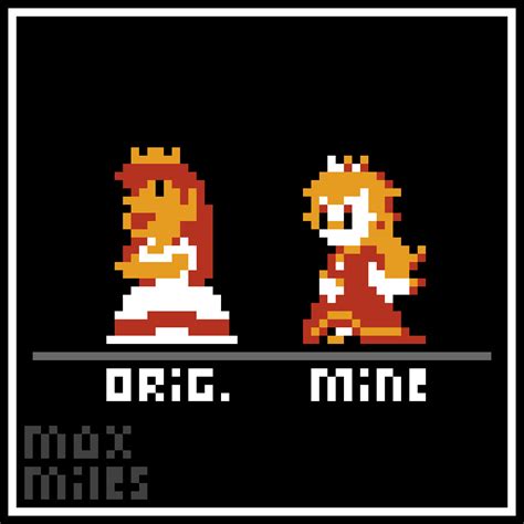 Artstation Princess Peach Sprite Redraw Nes Style Pixel Art