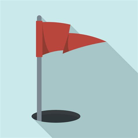 Golf Flag Icon Flat Style 14627658 Vector Art At Vecteezy