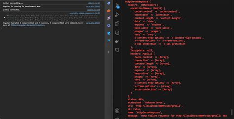 Angular HttpErrorResponse On Visual Studio Code Console Stack