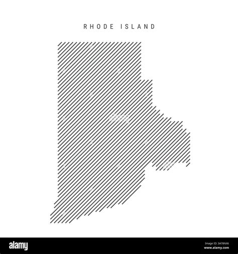 Rhode Island Map From Pattern Of Black Slanted Parallel Lines Us State Map With Gray Diagonal