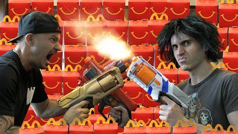 Nerf War Mcdonalds Battle Youtube