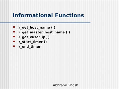 Ppt Loadrunner Functions Dokumentips