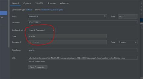 Подключение к Ms Sql Server из Intellij Idea исправление ошибок 18456