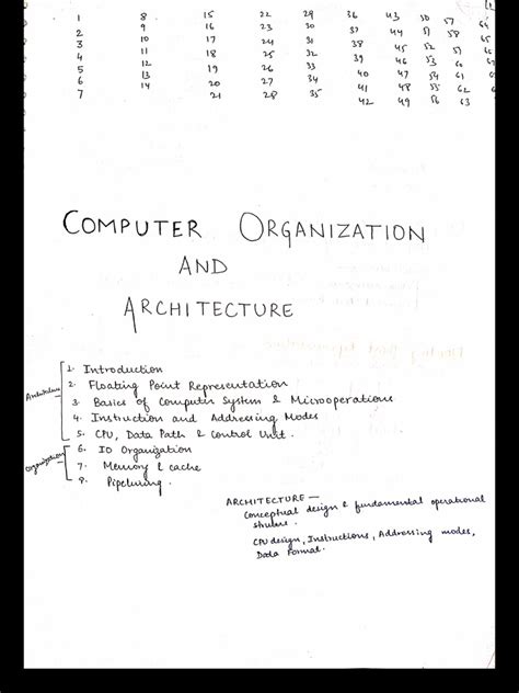 computer organization and architecture pdf computer architecture