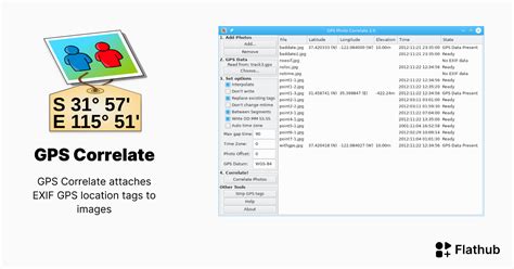 install gps correlate on linux flathub