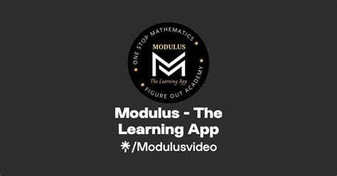 Modulus The Learning App Instagram Facebook Linktree