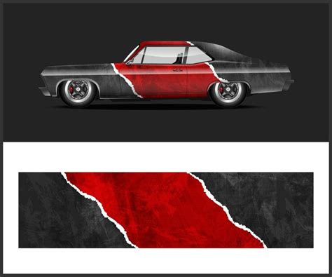 레이싱카 랩 디자인 차량 스티커 디자인 프리미엄 벡터