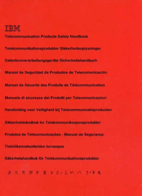 telecommunication products safety handbook manual computing history