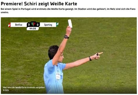 스포르트1 최초로 흰색 카드를 꺼낸 심판 축구 소식통 에펨코리아