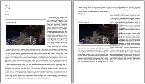 graphics how to put a floating image or text box inside a multicols