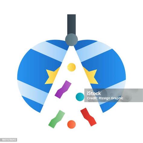 색종이 공 아이콘 그라데이션 채우기 스타일 일러스트 벡터 디자인 3차원 형태에 대한 스톡 벡터 아트 및 기타 이미지 3차원 형태 겨울 계절 Istock