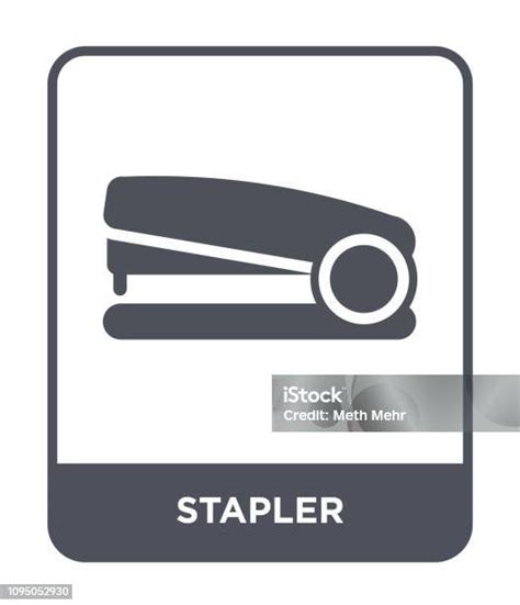 Vektor Ikon Stapler Pada Latar Belakang Putih Ikon Stapler Trendi Diisi Dari Koleksi Alat