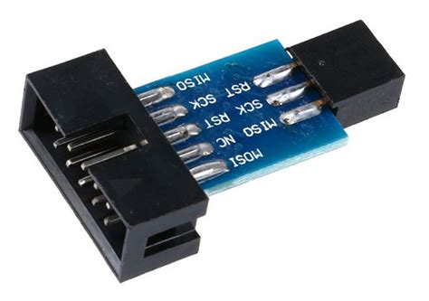 USBASP 10 To 6 Pin Adapter Board For ATMEL AVRISP Programmer All Top