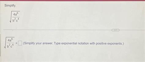 Solved Simplify4a6b2c424a6b2c42 Simplify Your Answer