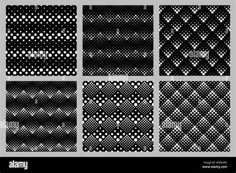 Seamless Abstract Retro Dot Pattern Background Set Vector Graphic From Dots Stock Vector Image