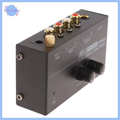 MCHY Ultra Compact PP500 Phono Preamplifier Preamp With Bass Treble Balance Volume Adjustment