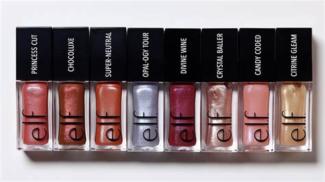 Elf Glow Reviver Glimmer Finish Lip Oil Swatches Youtube