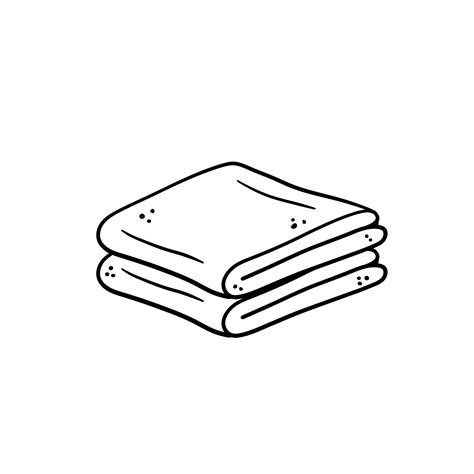 Folded Towel Or Cloth Packed Neat Clothes Stack Of Fabric Line