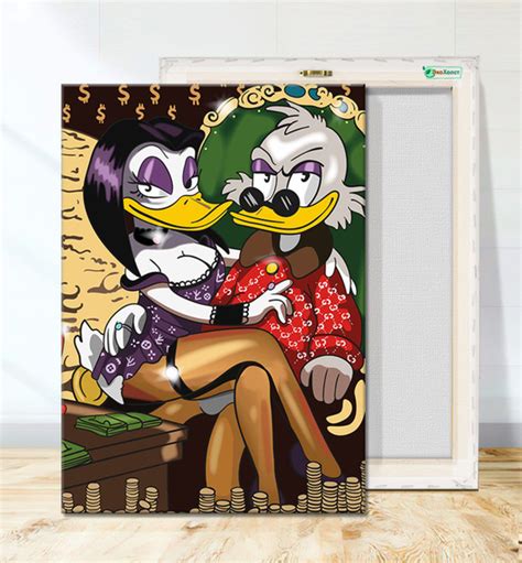 Картина для интерьера на стену Скрудж Макдак и Магика де Гипноз Дональд Дак золото богатство