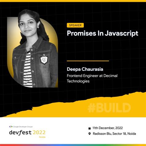 deepa chaurasia on linkedin devfestnoida javascript gdg gdgnoida