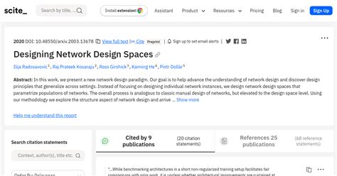 Designing Network Design Spaces [scite Report]