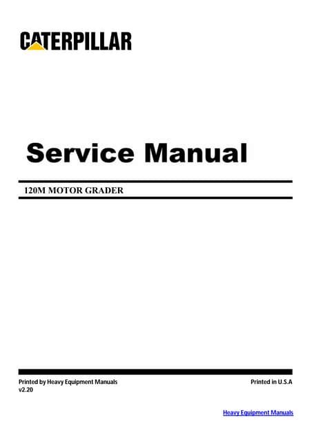 120m Caterpillar Motor Grader Service Repair Manual Rmy Pdf