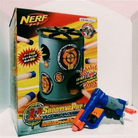 Nerf N Strike Eleven Shooting Pot And Nerf N Strike Elite Jolt Blaster Ex 1 Blue Hobbies