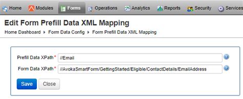 Form Input XML Prefill Mapping Using XPath