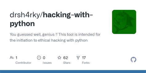 Github Drsh4rkyhacking With Python You Guessed Well Genius This