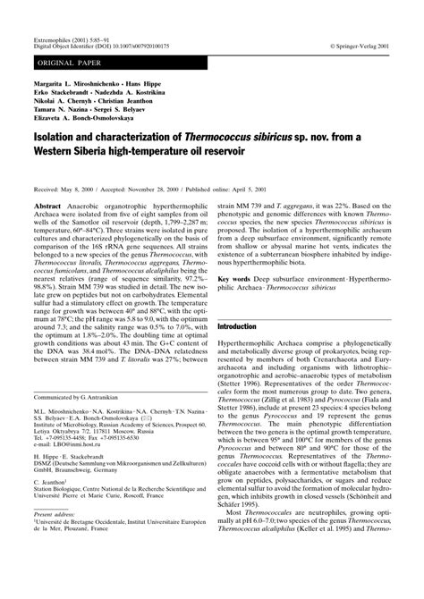 Thermococcus Litoralis Archaebacteria