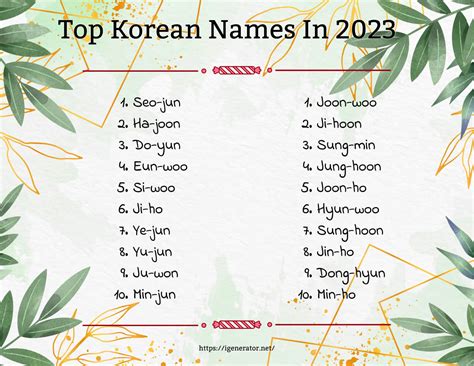 Korean Name Generator 421 Korean Name Ideas All For One