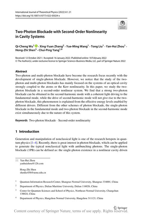 Two Photon Blockade With Second Order Nonlinearity In Cavity Systems