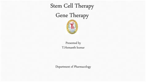 Stem Cell Gene Therapy Pptx