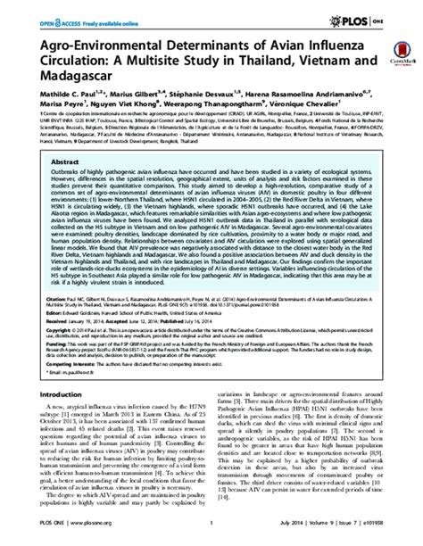 Pdf Spatio Temporal Occurrence Modeling Of Highly Pathogenic Avian