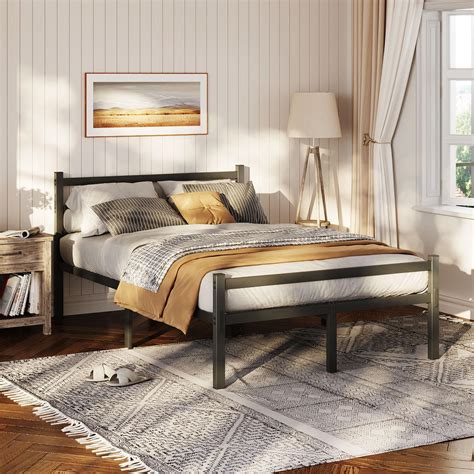 Mutun Full Bed Frame With Headboard And Footboard Double Bed Frame