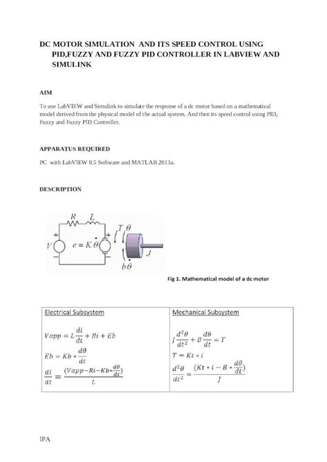 Docx · Web Viewdc Motor Simulation And Its Speed Control Using Pid