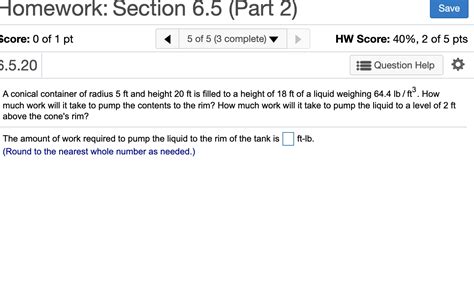 Solved Homework Section 6 5 Part 2 Save Score 0 Of 1 Pt