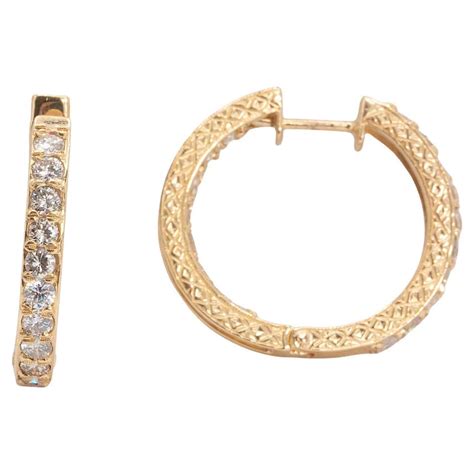 14k Yellow Gold 155 Carat Total Diamond Tennis Necklace For Sale At
