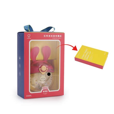 만화 엘프 토끼 도넛 어린이 음료 컵 손잡이 스트랩 플라스틱 밀짚 컵 파란색