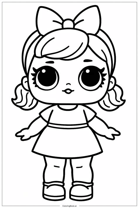 A Standing Lol Doll Coloring Page Free Pdfandpng Printable
