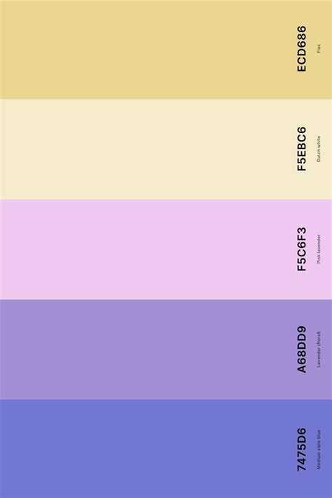 25 Best Lavender Color Palettes With Names And Hex Codes Lavender Color Palette Color