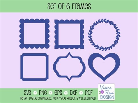 Classic Frames Svg Bundle Mirror Frames Svg Decorative Borders Svg