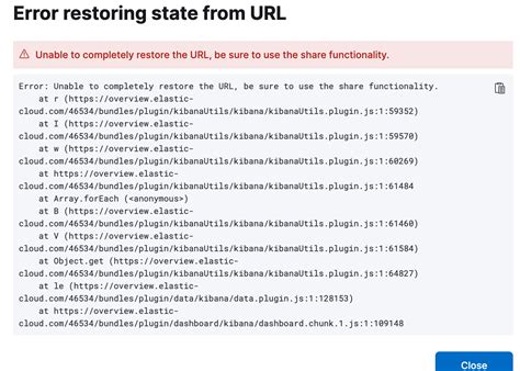 Error Restoring State From Url · Issue 126907 · Elastickibana · Github