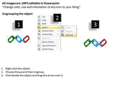 PowerPoint Template Chains Process Marketing Ppt Slides