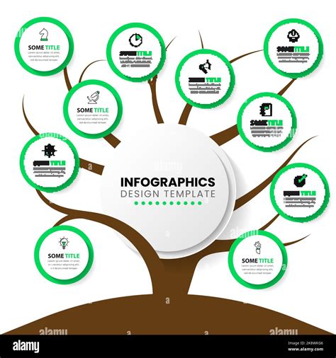Infographic Template With Icons And 10 Options Or Steps Tree Can Be