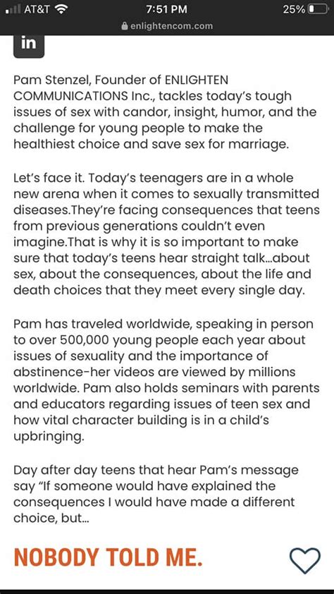 Sex Outside Of Marriage Youre A Piece Of Chewed Up Gum That Nobody Wants A Message From Pam